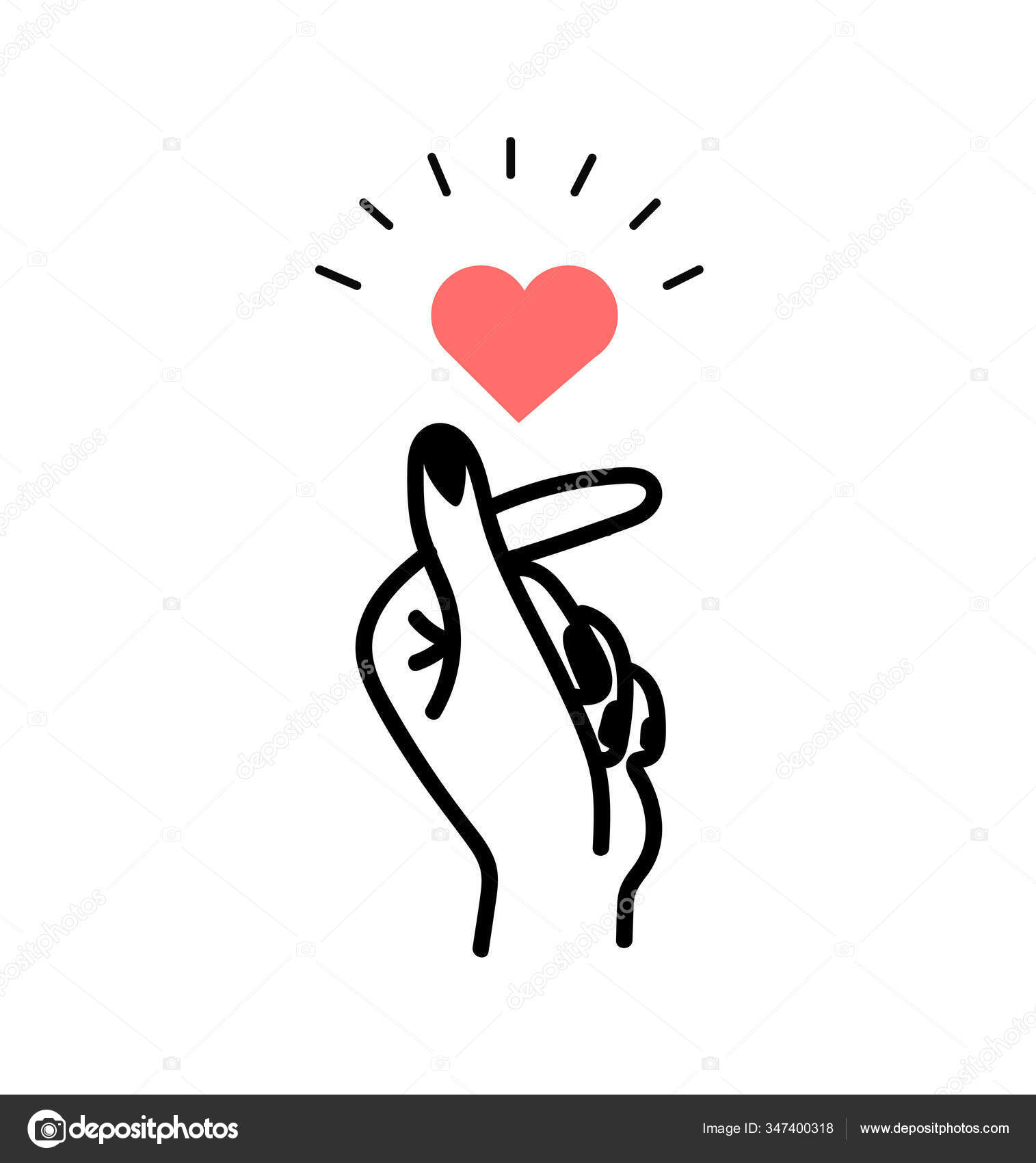 Lindo Signo Mini Corazón Símbolo Vector Concepto — Vector de stock ...