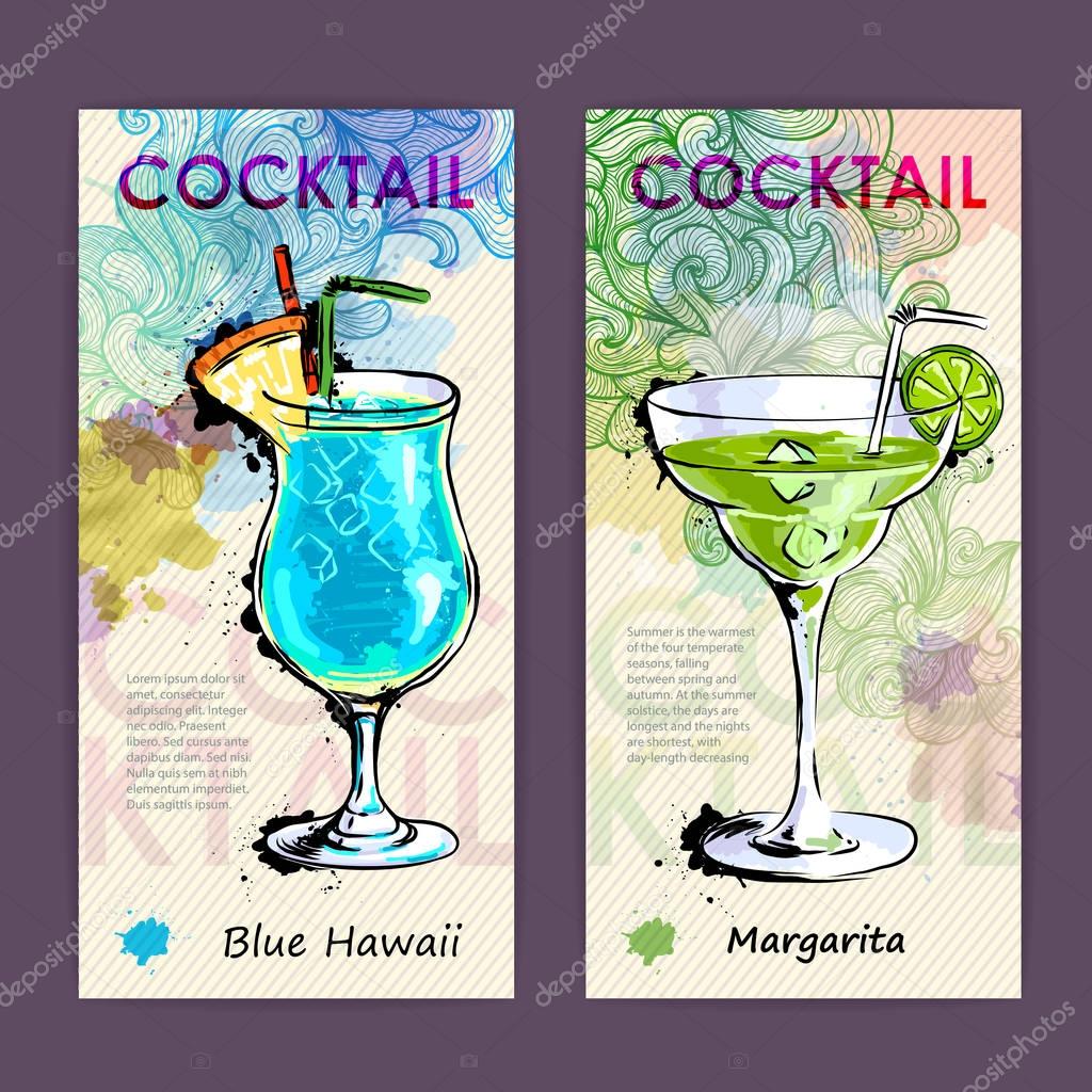 Artistic decorative cocktail menu. Disco background Stock Vector Image ...