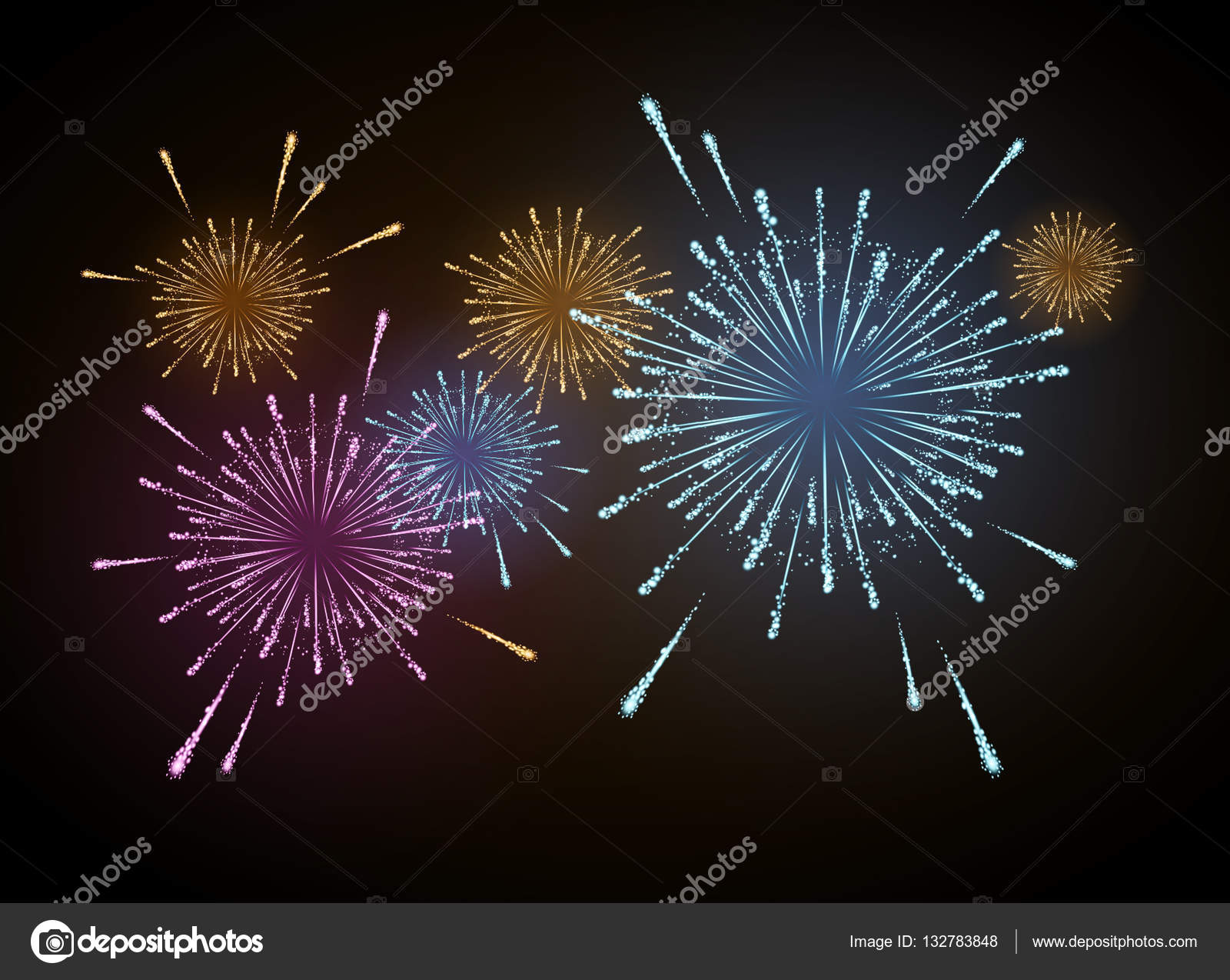 Vector holiday firework Stock Vector by ©annbozshko 132783848