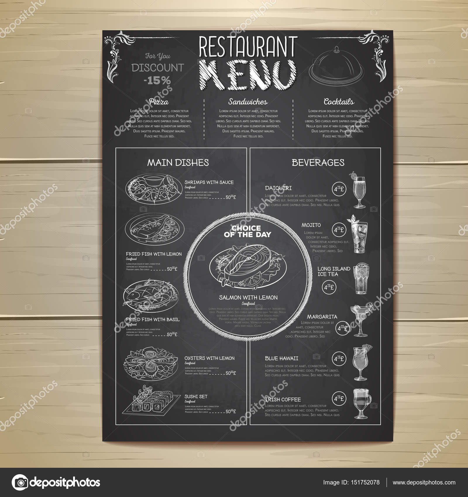 Chalk drawing restaurant menu design Stock Vector Image by ©annbozshko ...