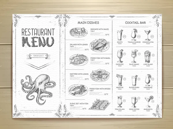 Hand drawn restaurant menu design Stock Vector by ©annbozshko 152203690