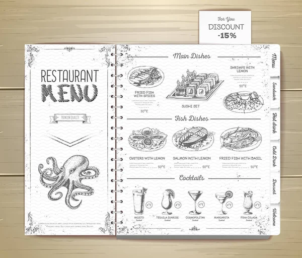 Set of restaurant menu hand drawn banners Stock Vector Image by ...