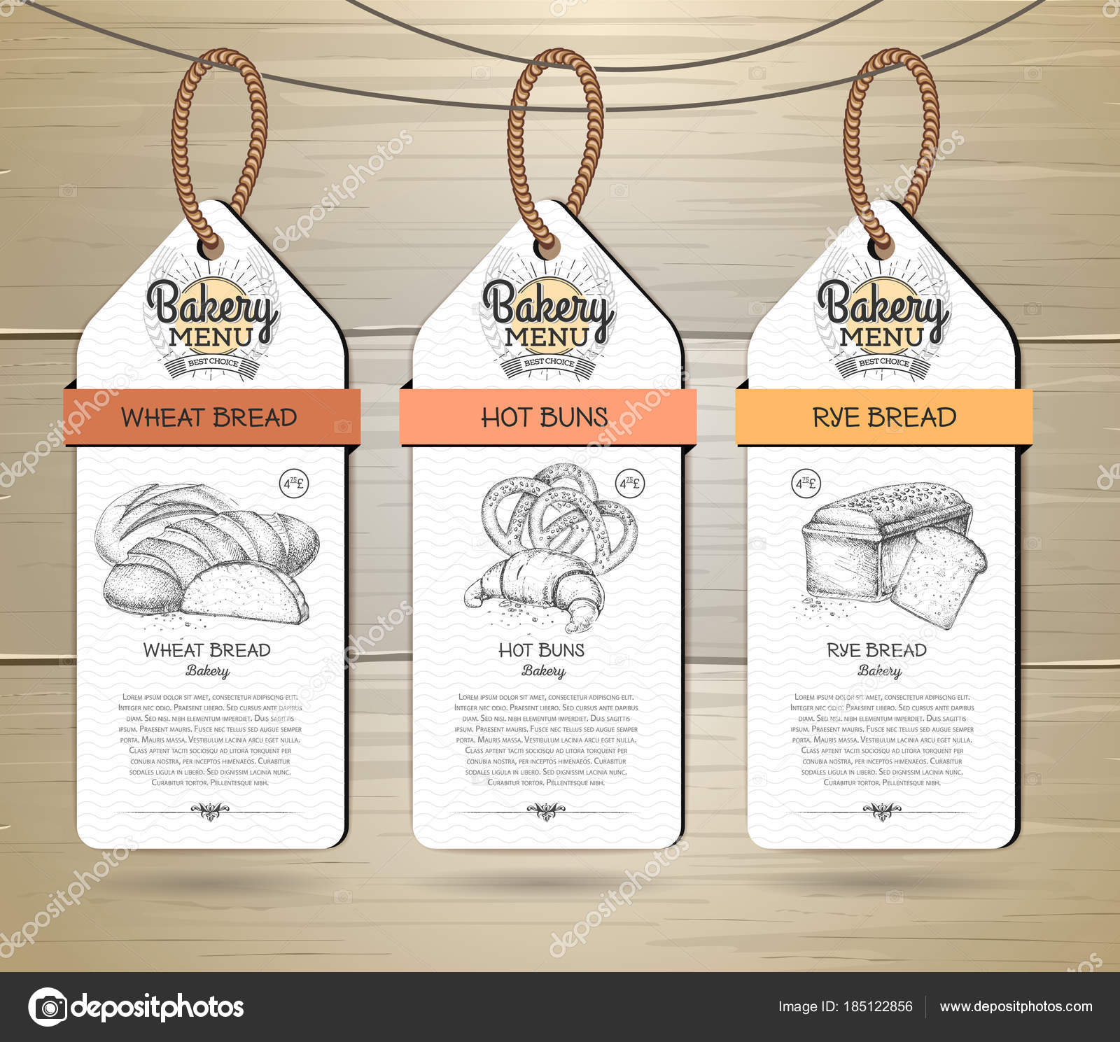 Set of Restaurant labels bakery menu design Stock Vector by ©annbozshko ...
