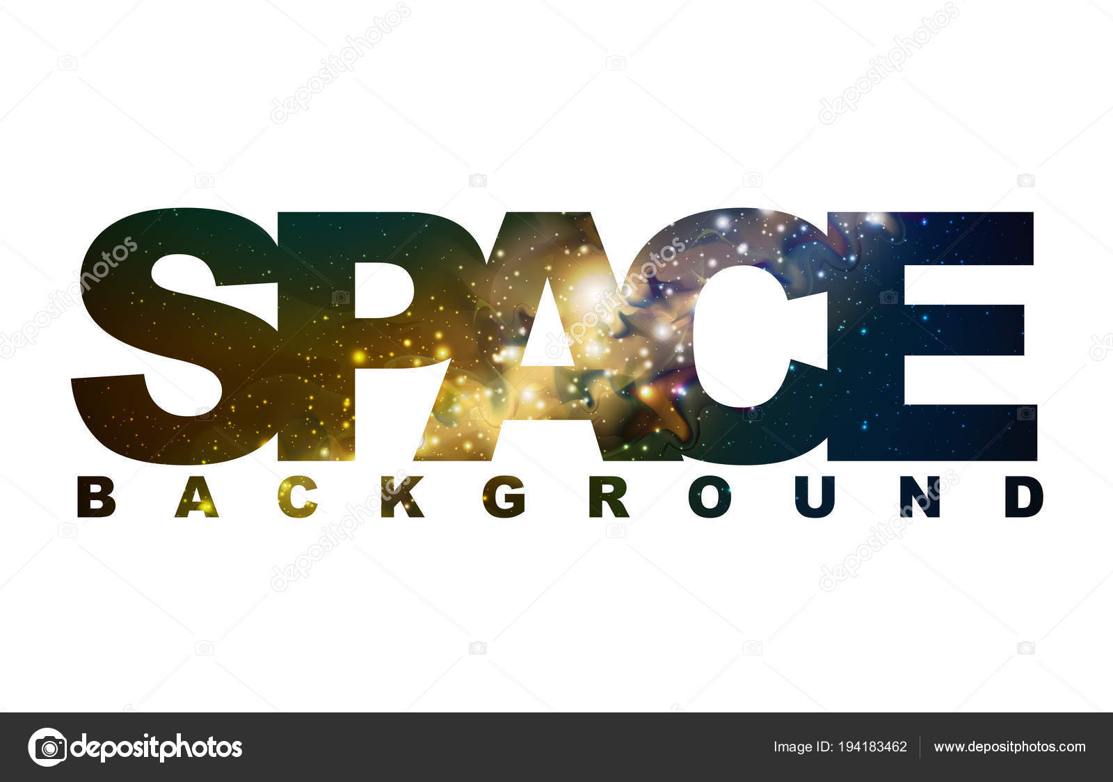 Space sign with space background inside. Abstract open space background ...