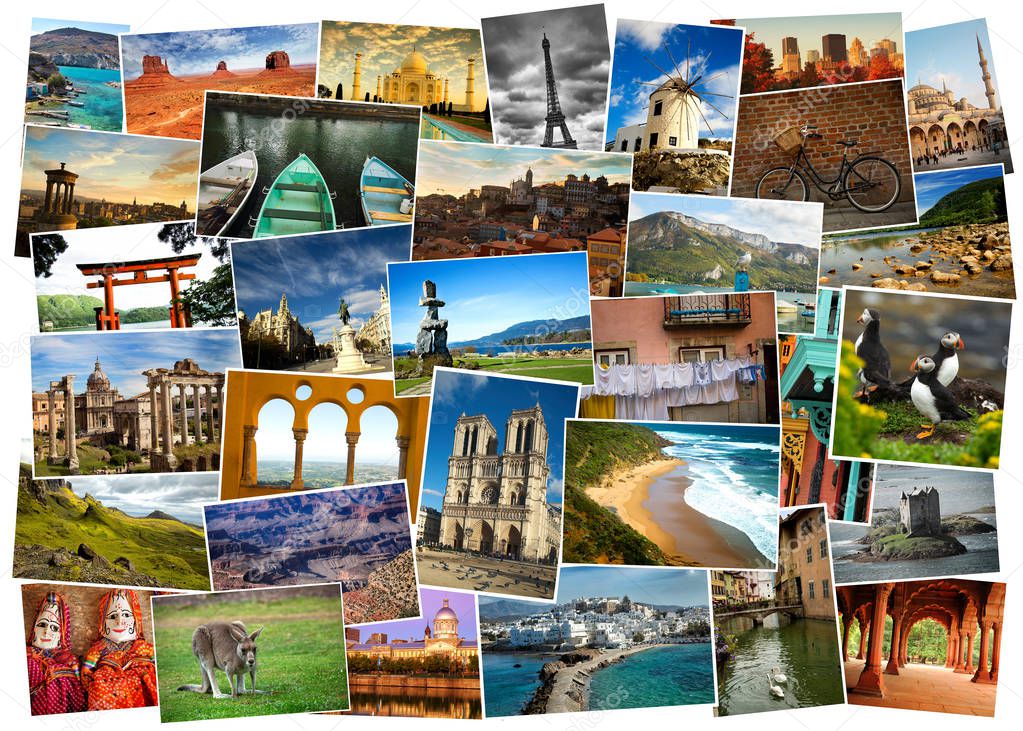 Collage of pictures from everywhere in the world – Stock Editorial ...