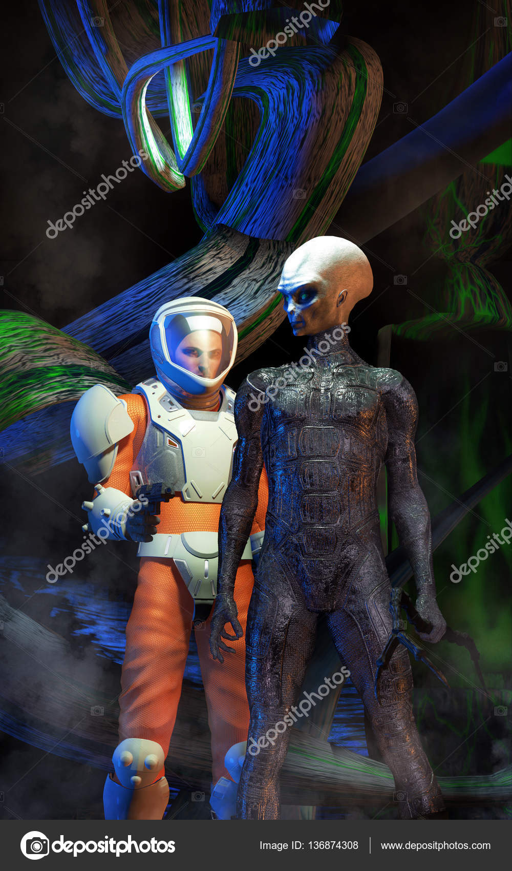 Science Fiction Alien Soldat Alien Outpost Mankind's Last Stand Brand