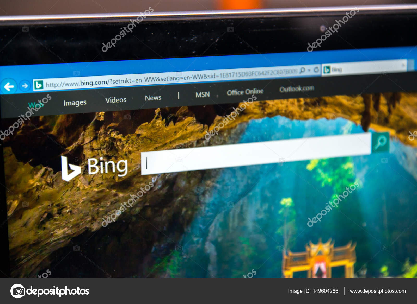 Bing Homepage on laptop — Stock Editorial Photo © Pe3check #149604286