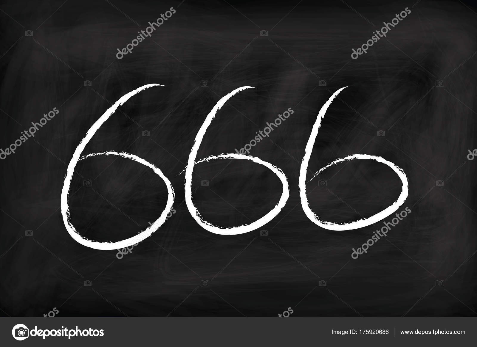 666 Symbole Satan Écrit Main Sur Tableau image libre de droit par ...