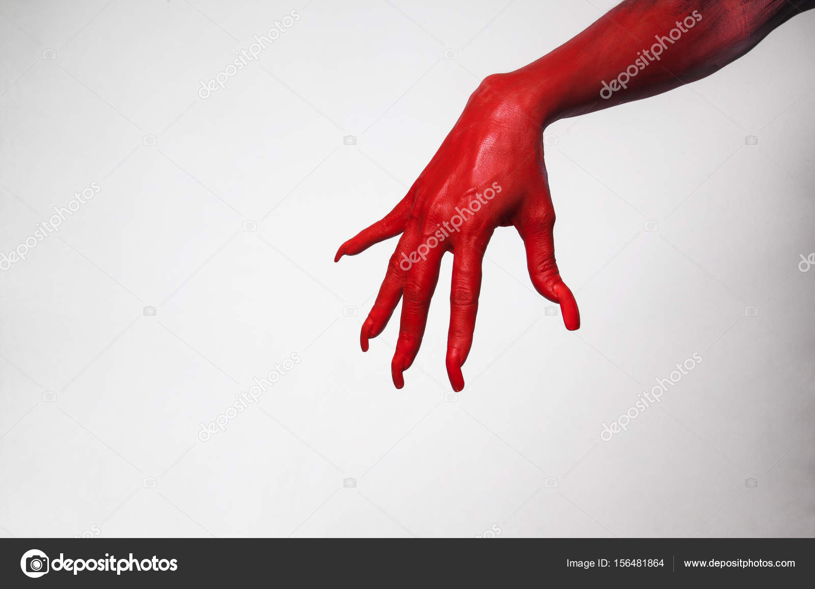 Female colored red hand Stock Photo by ©RadaRani 156481864