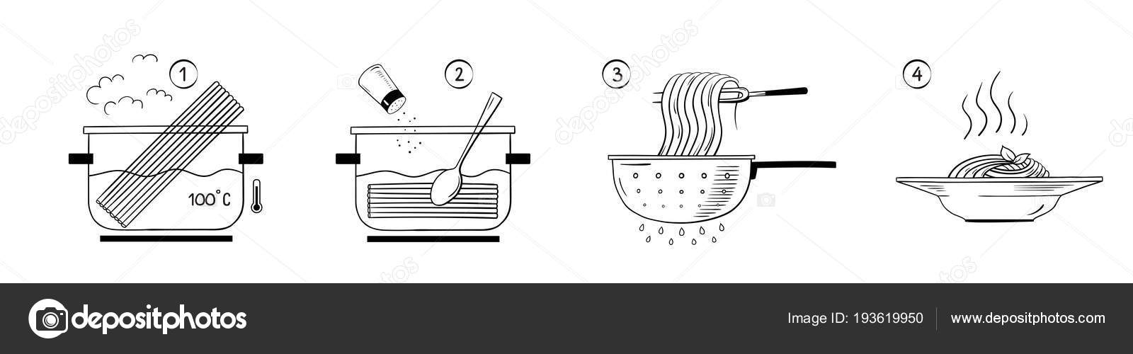 Steps how to cook pasta. Stock Vector Image by ©vectorgoods.gmail.com ...