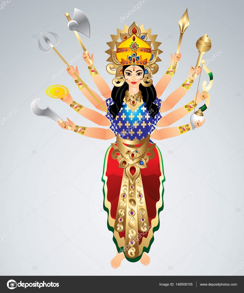 Diosas durga ilustración vector animado Vector de stock #146508105 de ... Diosas durga ilustración vector animado Vector de stock #146508105 de ...