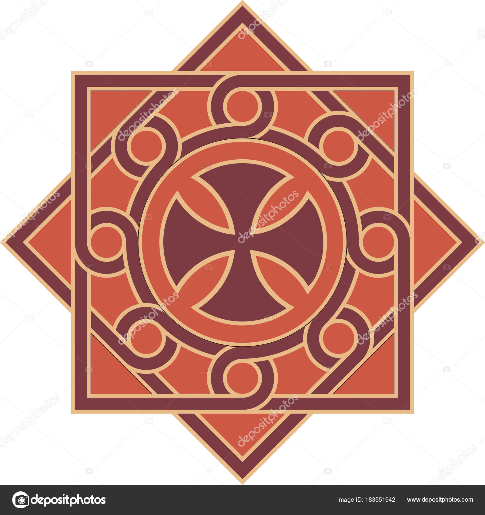 Coptic Cross Decorative Unit Pattern High Accuracy Cross Ancient ...