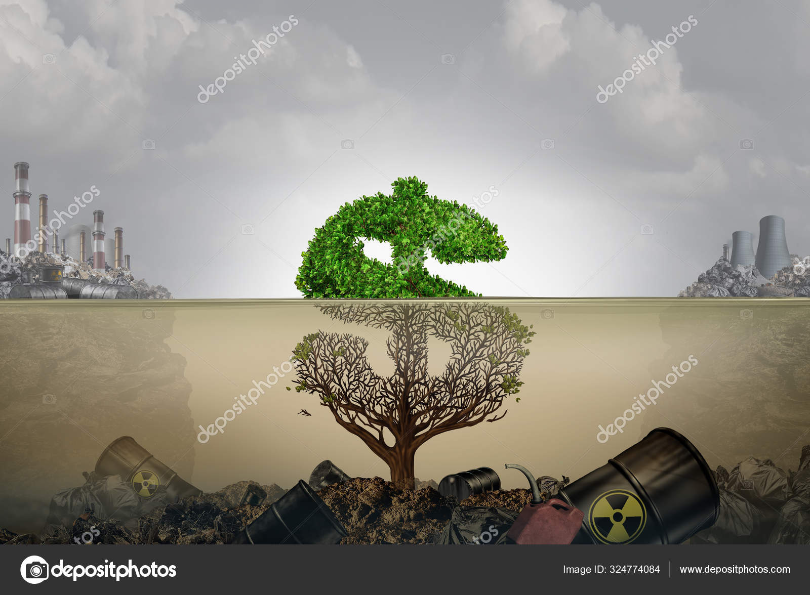 Water Polluted Environment