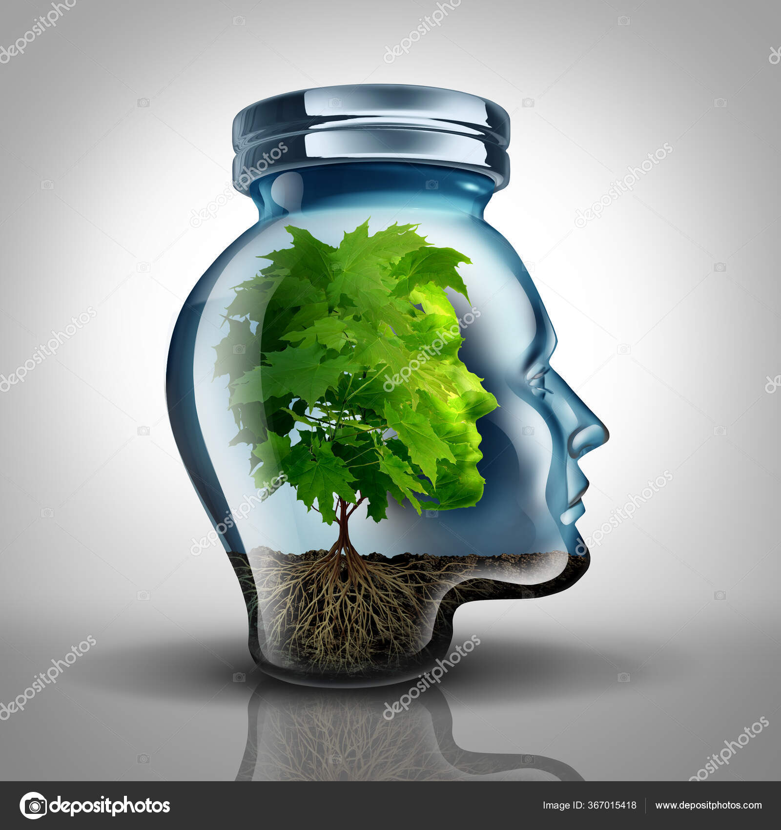 Human Head In A Jar
