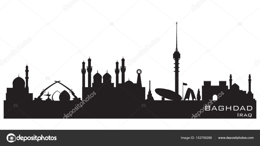 Baghdad Iraq city skyline vector silhouette Stock Vector by ...