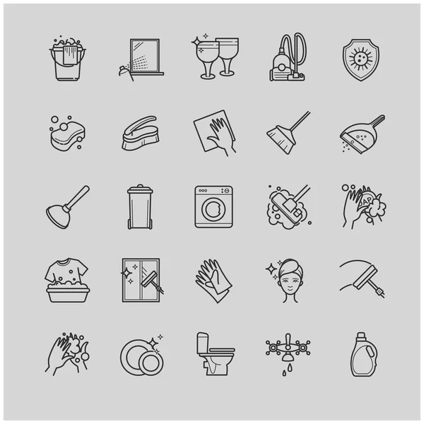 Outline cleaning icons Vector Art Stock Images | Depositphotos