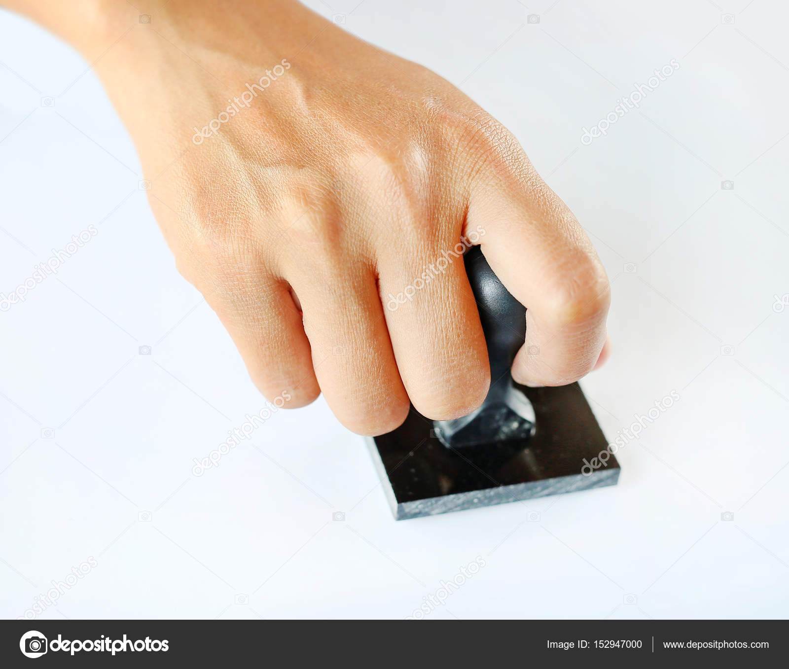 Rubber Stamp With Hand