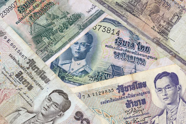 Old Thai baht currencies banknotes display as background Stock Photo by ...