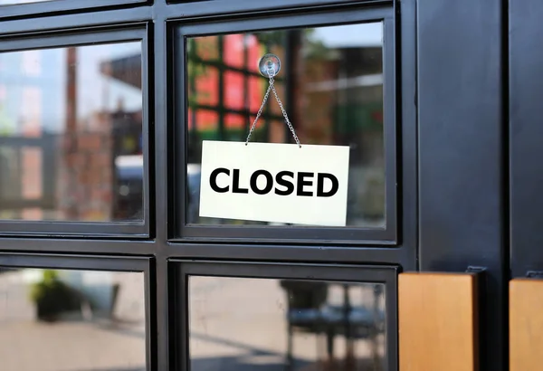 Closed sign board hanging on door of cafe. Stock Photo by ©civic_dm ...