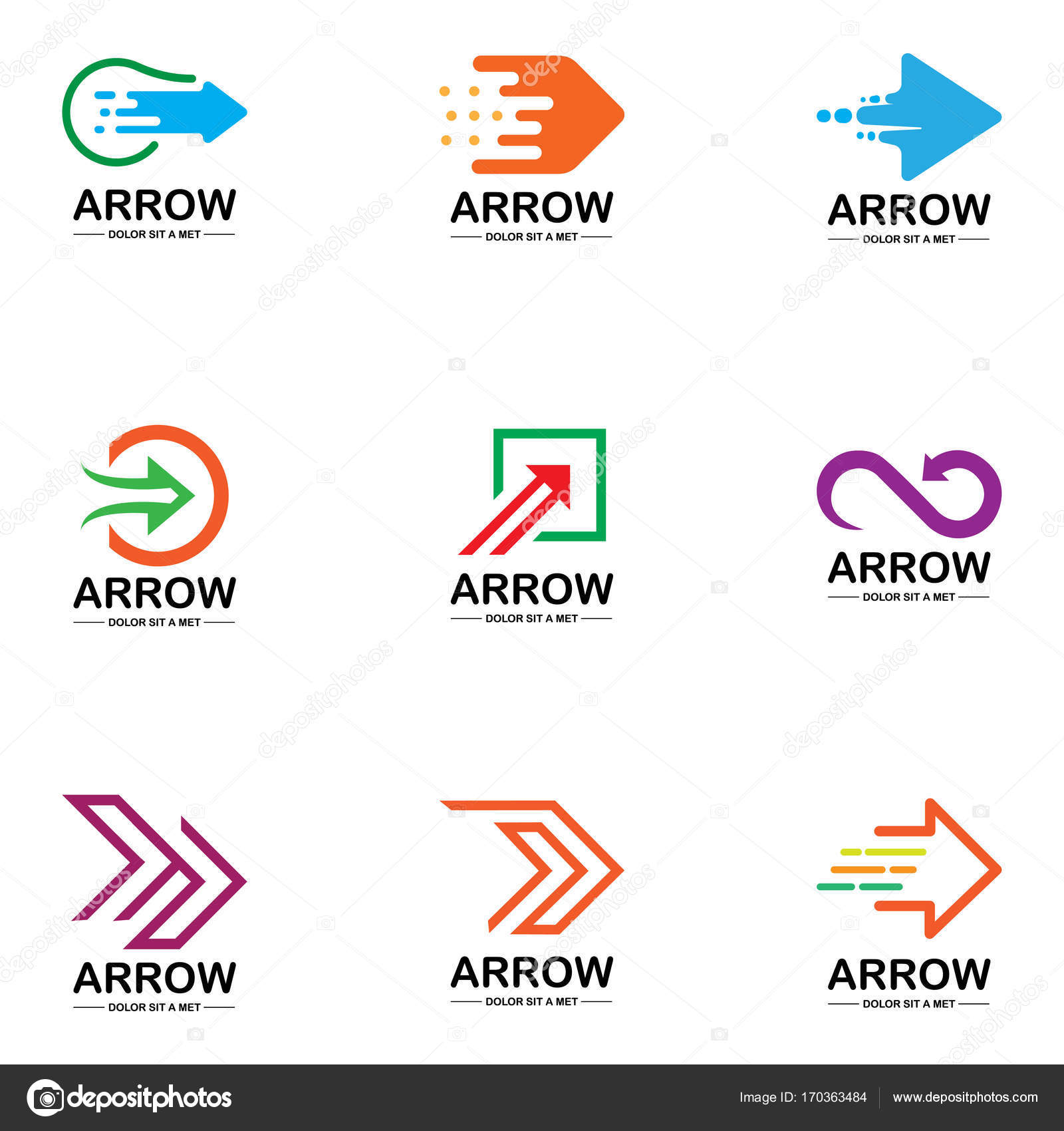 Arrow logo vector set Stock Vector Image by ©zagoya123@gmail.com #170363484