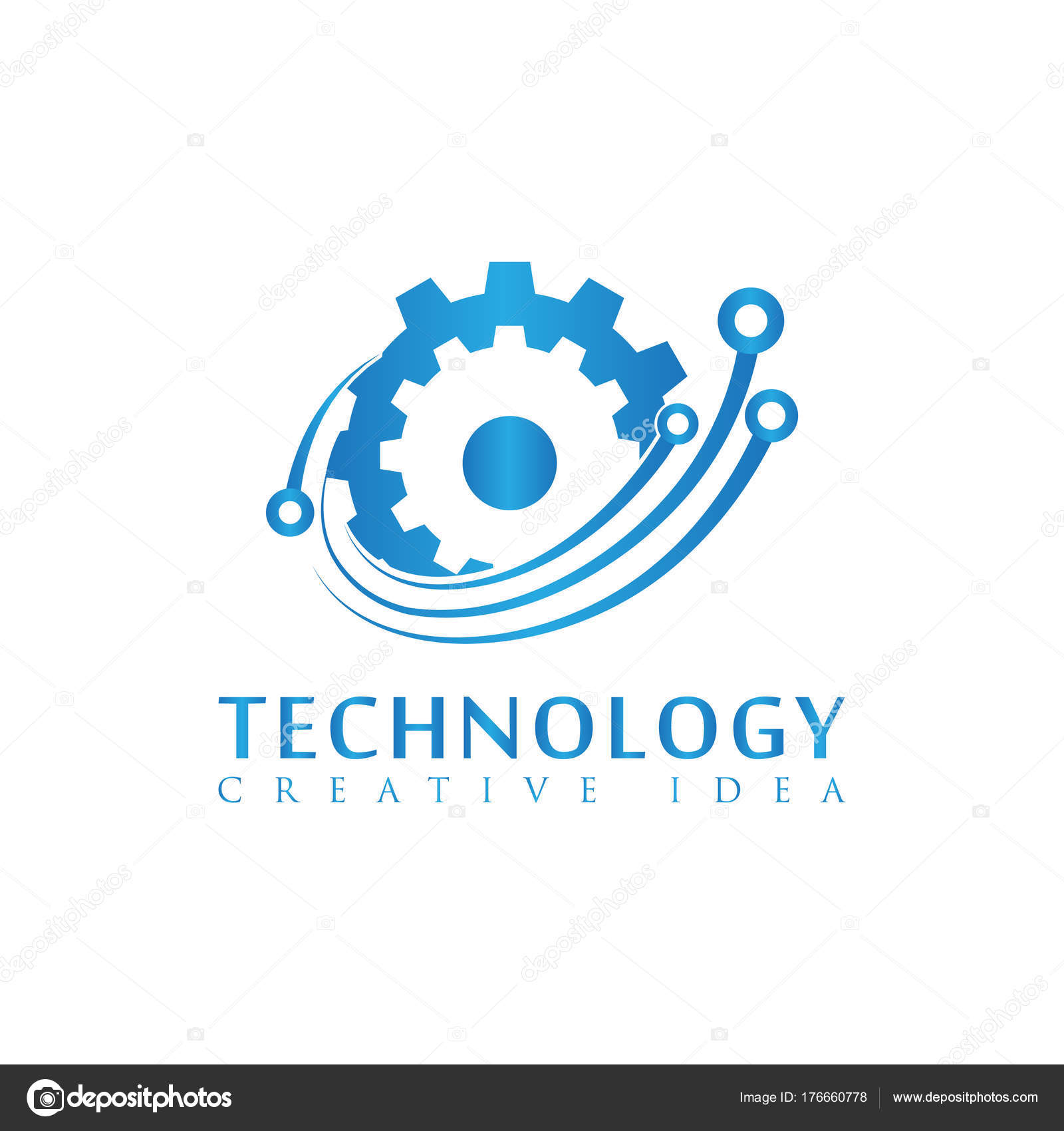 Plantilla Diseño Logotipo Concepto Tecnología Abstracta Creativa Vector ...