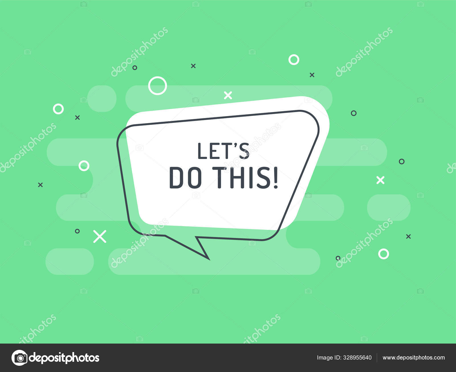 Let's Motivation Positive Banner Speech Bubble Poster Sticker Concept ...