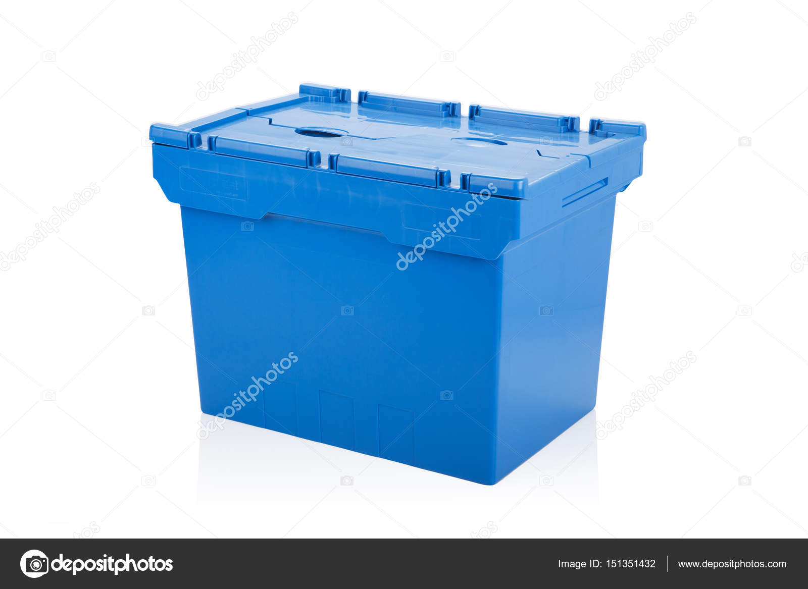 Closed big blue plastic box packaging. — Stock Photo © borman.mail.ru ...