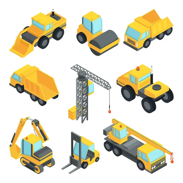 Isometric Construction Icons Set — Stock Vector © macrovector #125339684