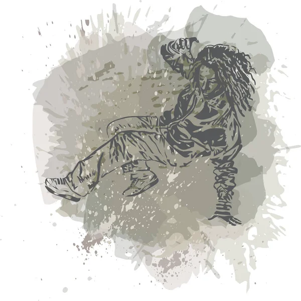 Girl street dancer. Stock Vector Image by ©anya.pic-o-matic.ru #154518744