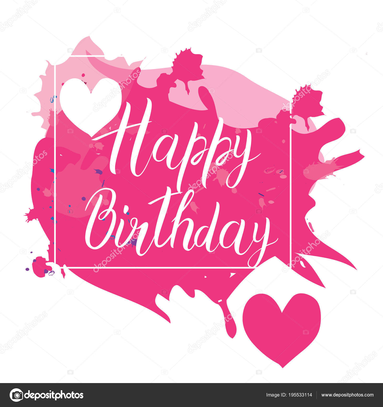 Happy Birthday Calligraphy Writing