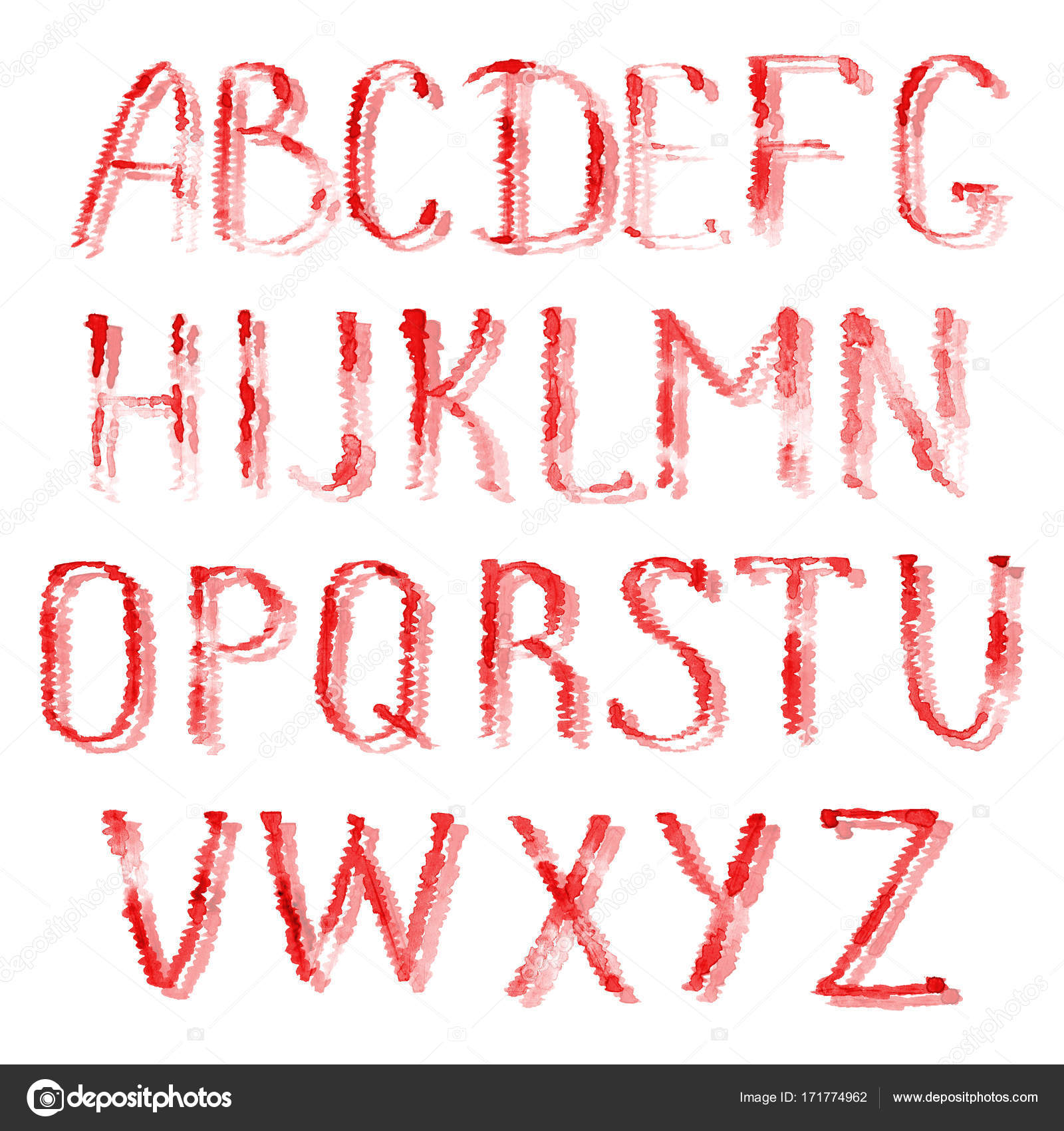 Red letters of english alphabet Stock Photo by ©OlgaZe 171774962