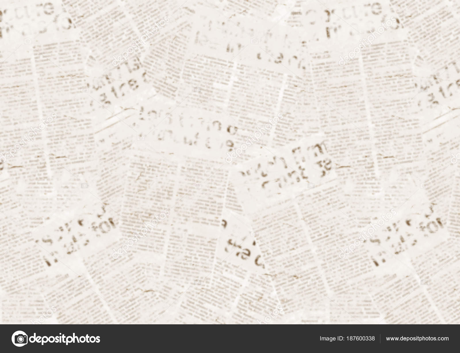 Vintage grunge newspaper collage background Stock Illustration by ...