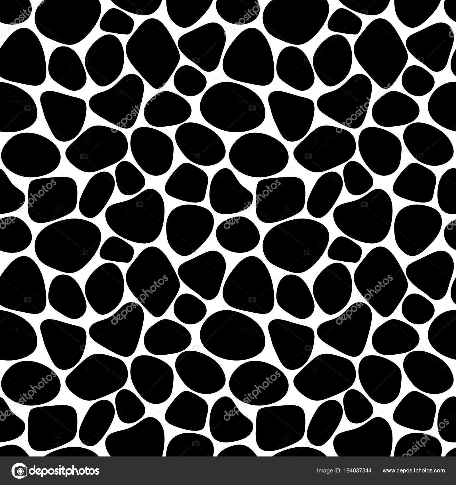 Seamless pattern of black stones on white Stock Photo by ©OlgaZe 194037344