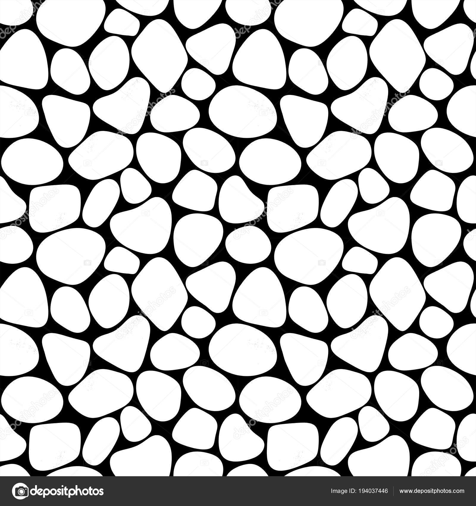 Seamless pattern of white stones on black Stock Photo by ©OlgaZe 194037446