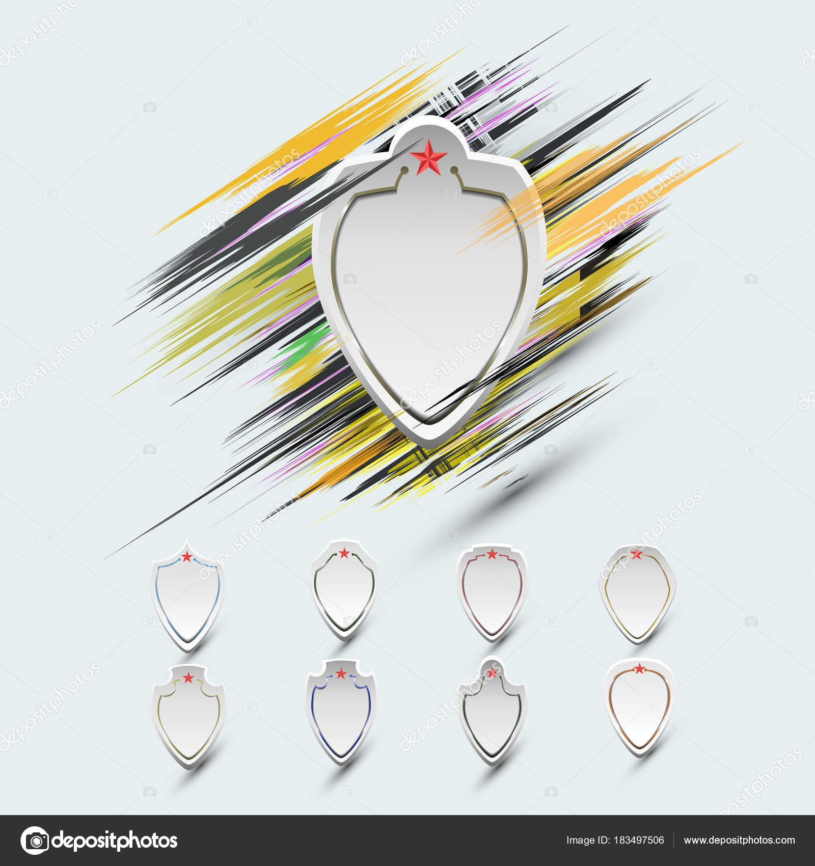 Shield Shape With Ribbon