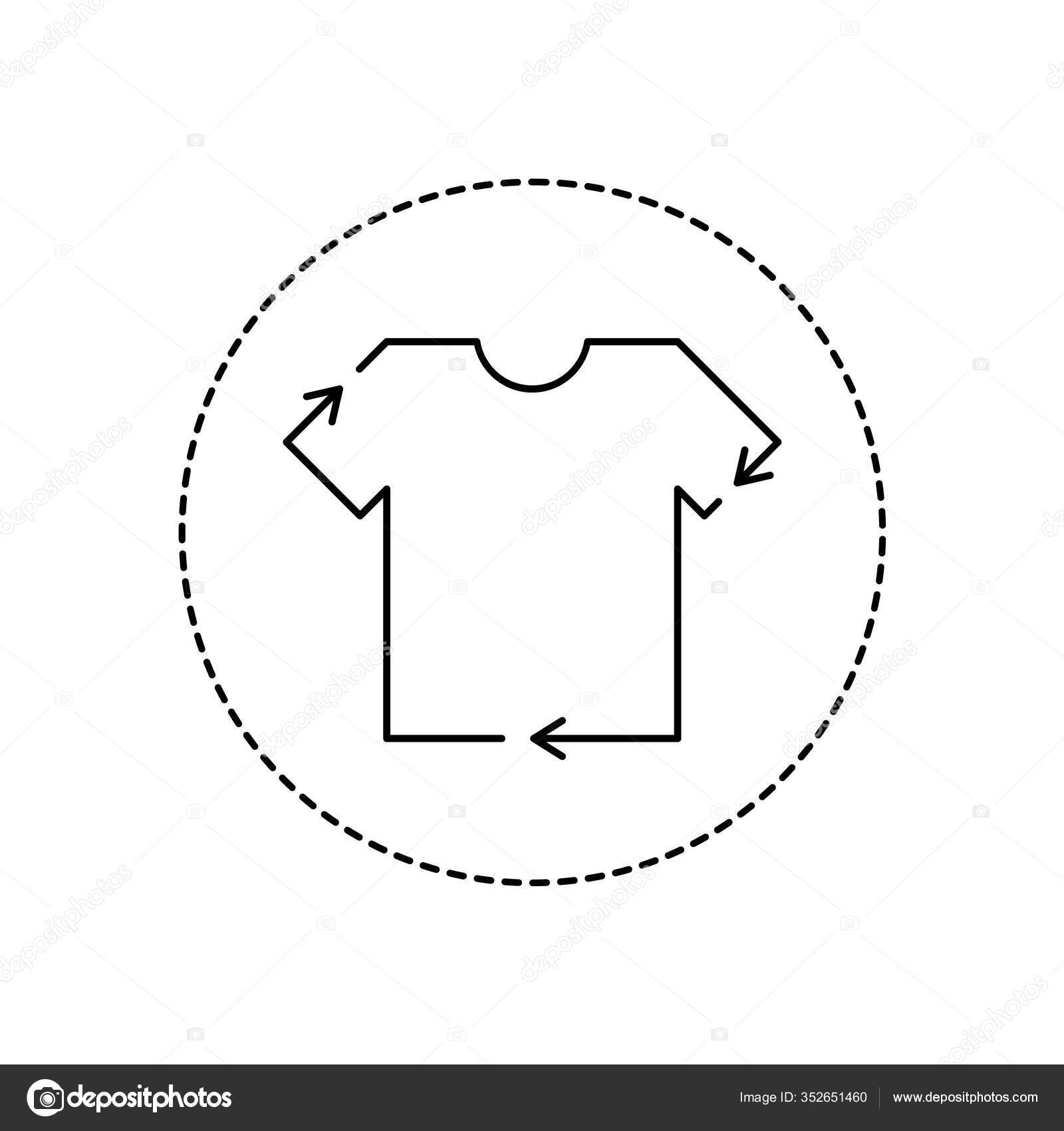 Recycling Clothes Line Icon Clothing Recycle Sign Circle Symbol Logo ...