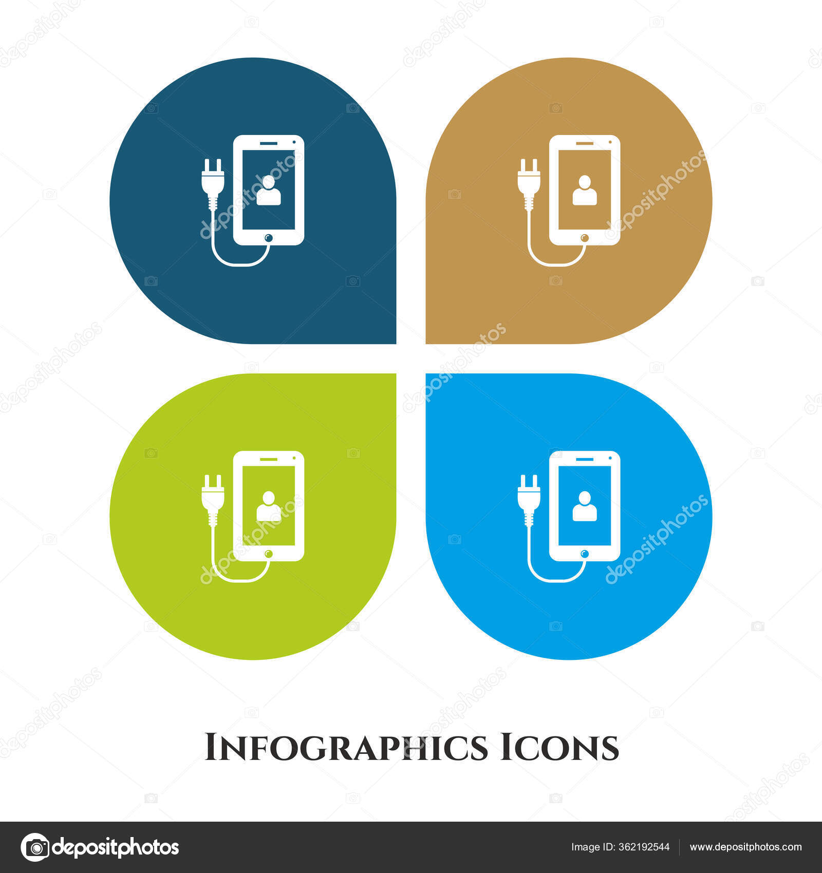 Mobile Charging Vector Illustration Icon All Purpose Isolated Different ...