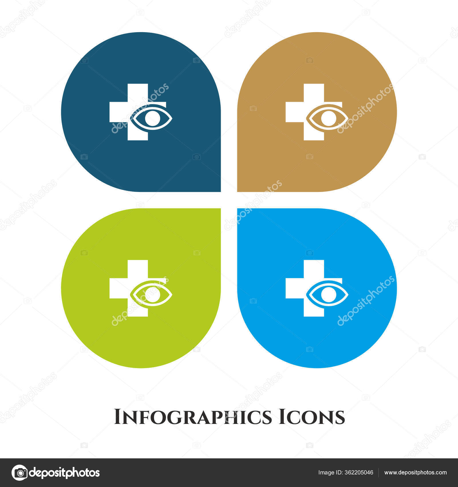 Eye Hospital Vector Illustration Icon All Purpose Isolated Different ...