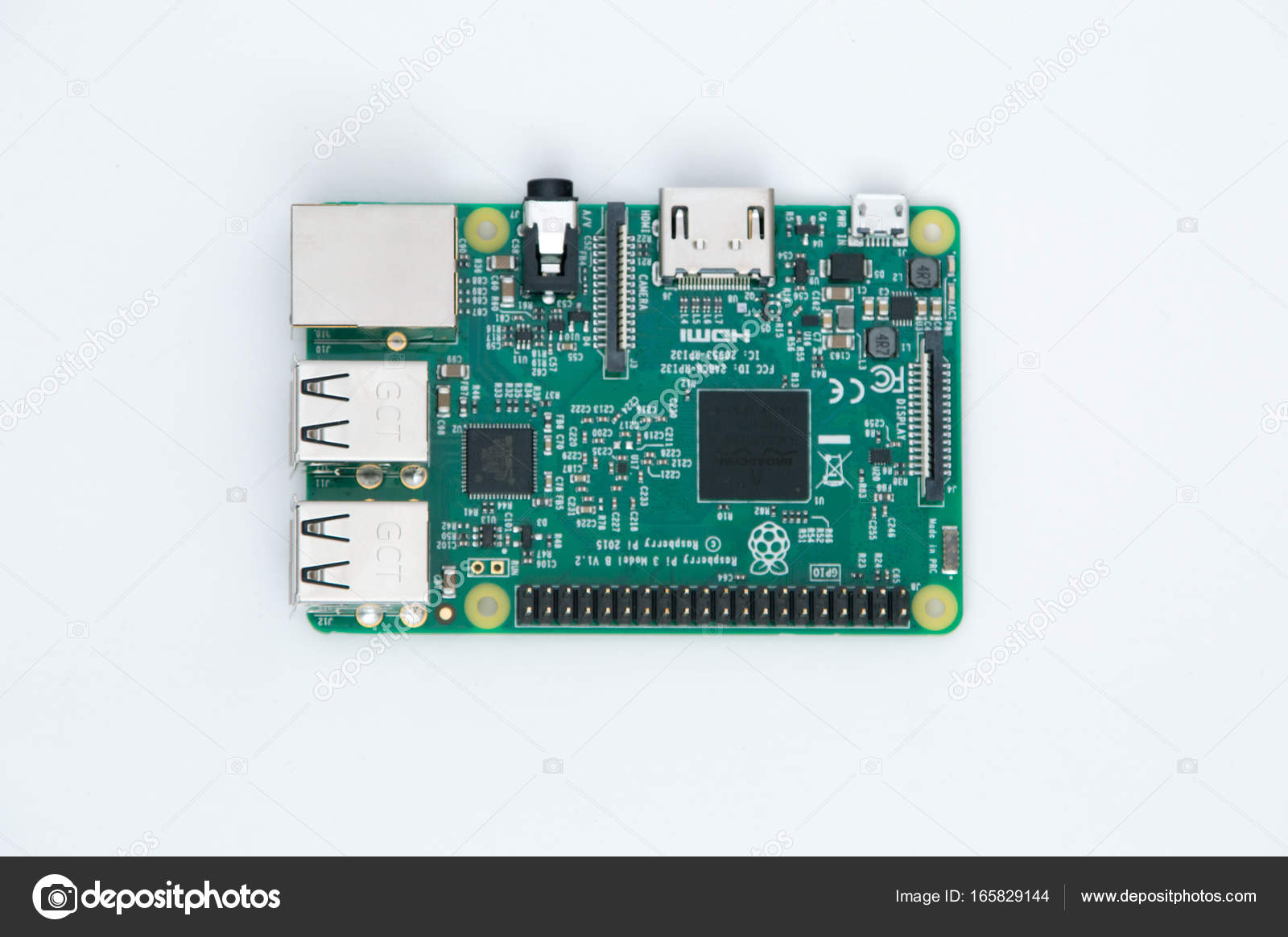 Pruszcz Gdanski, Poland - August 17, 2017: Raspberry Pi 3 Model B. Small single-board computer ...