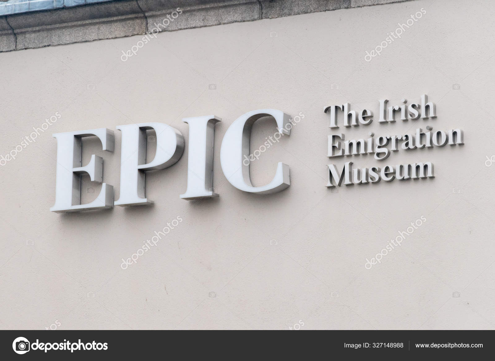 EPIC The Irish Emigration Museum sign. — Stock Editorial Photo ...