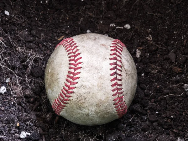 Close Sports Background Image Old Used Weathered Leather Baseball Ball ...