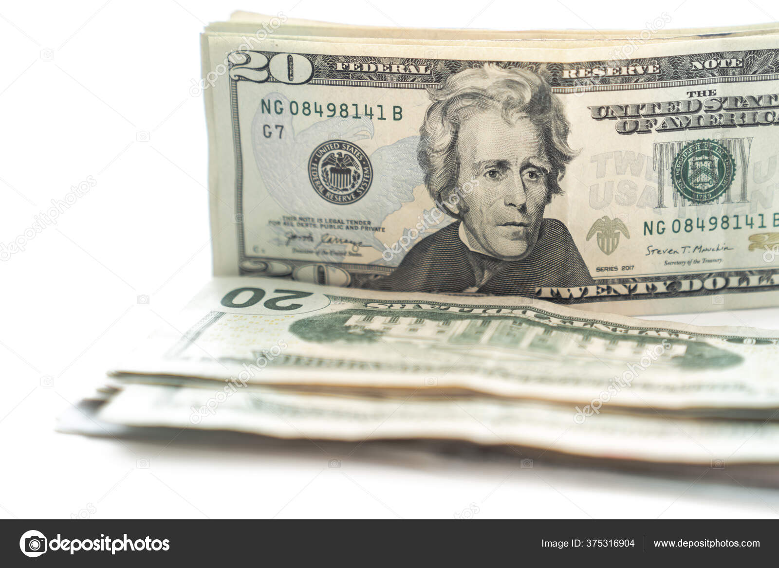 Twenty Dollar Bill Stack