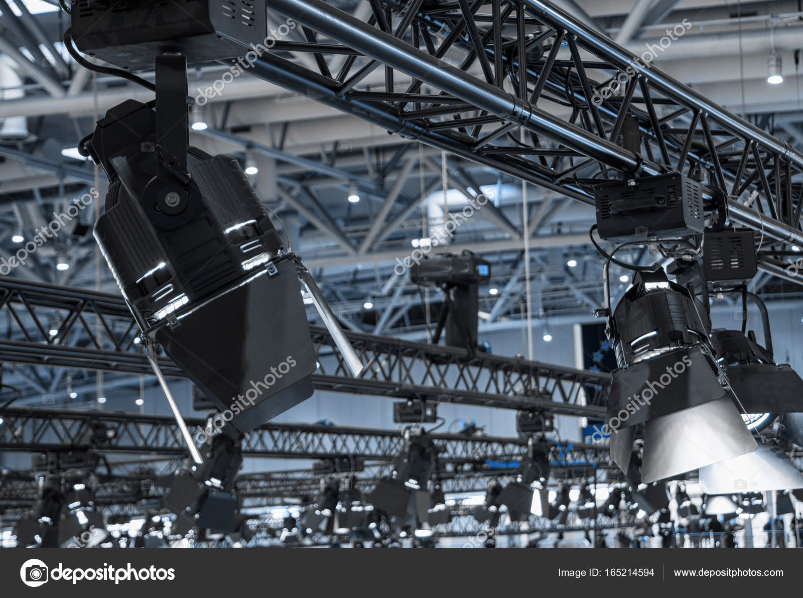 Spotlights in hall Stock Photo by ©rclassenlayouts 165214594