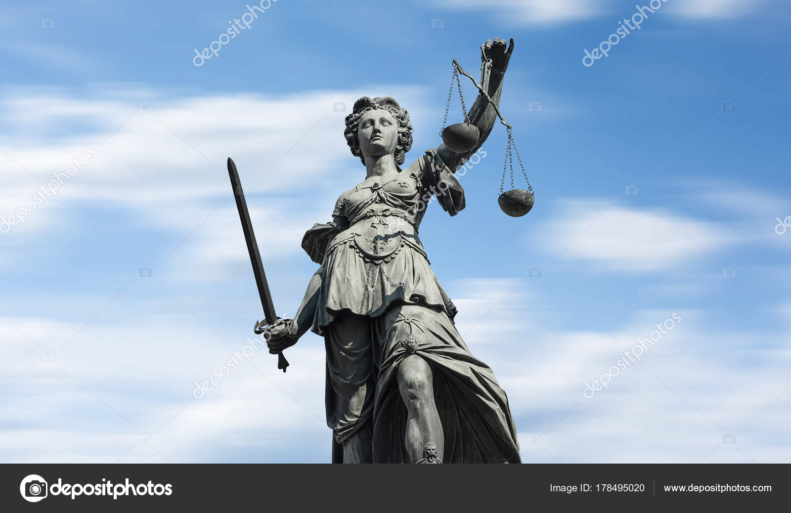 Justitia on blue sky Stock Photo by ©rclassenlayouts 178495020