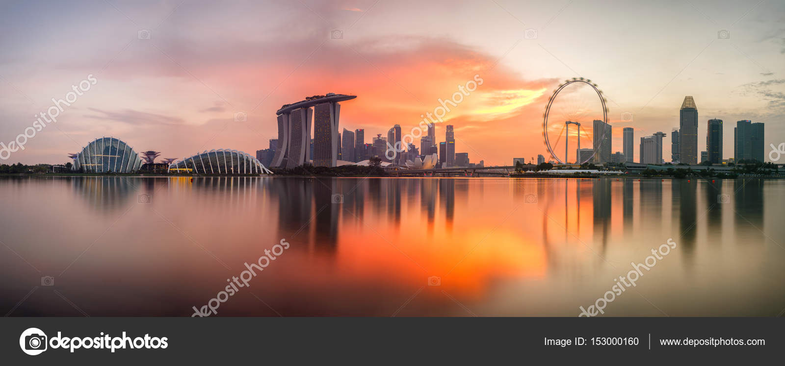 Singapore skyline at sunset time in Singapore city – Stock Editorial ...