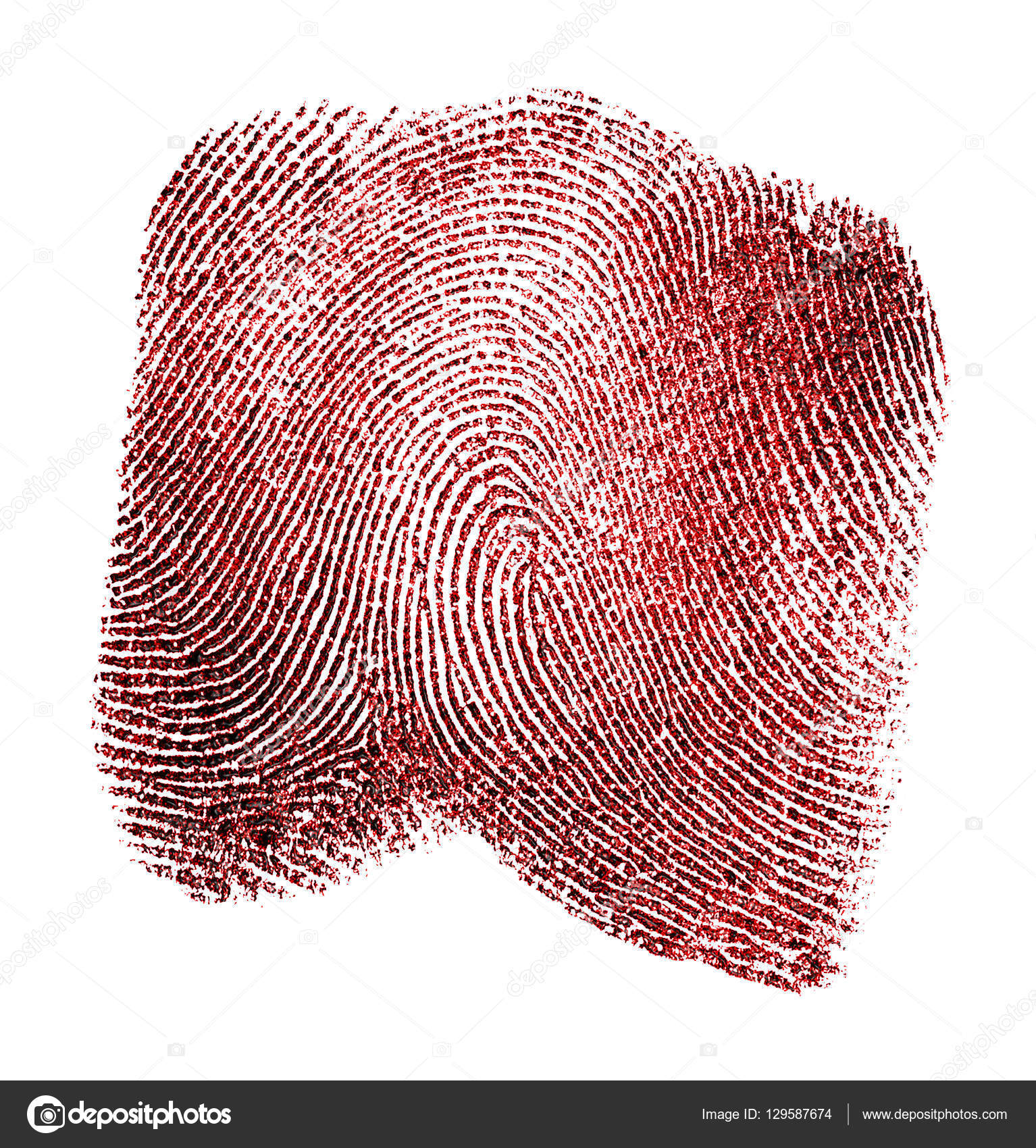 Red fingerprint on white background Stock Photo by ©domnitsky.yar 129587674