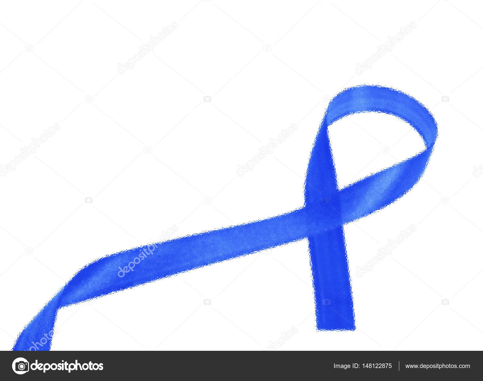 Awareness blue ribbon isolated on white background — Stock Photo ...