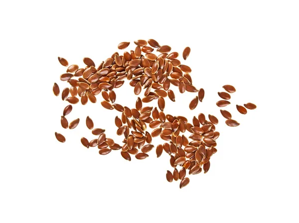 Flax Seeds Curved Group Isolated White Background Top View Linseeds Stock Photo by ©domnitsky ...