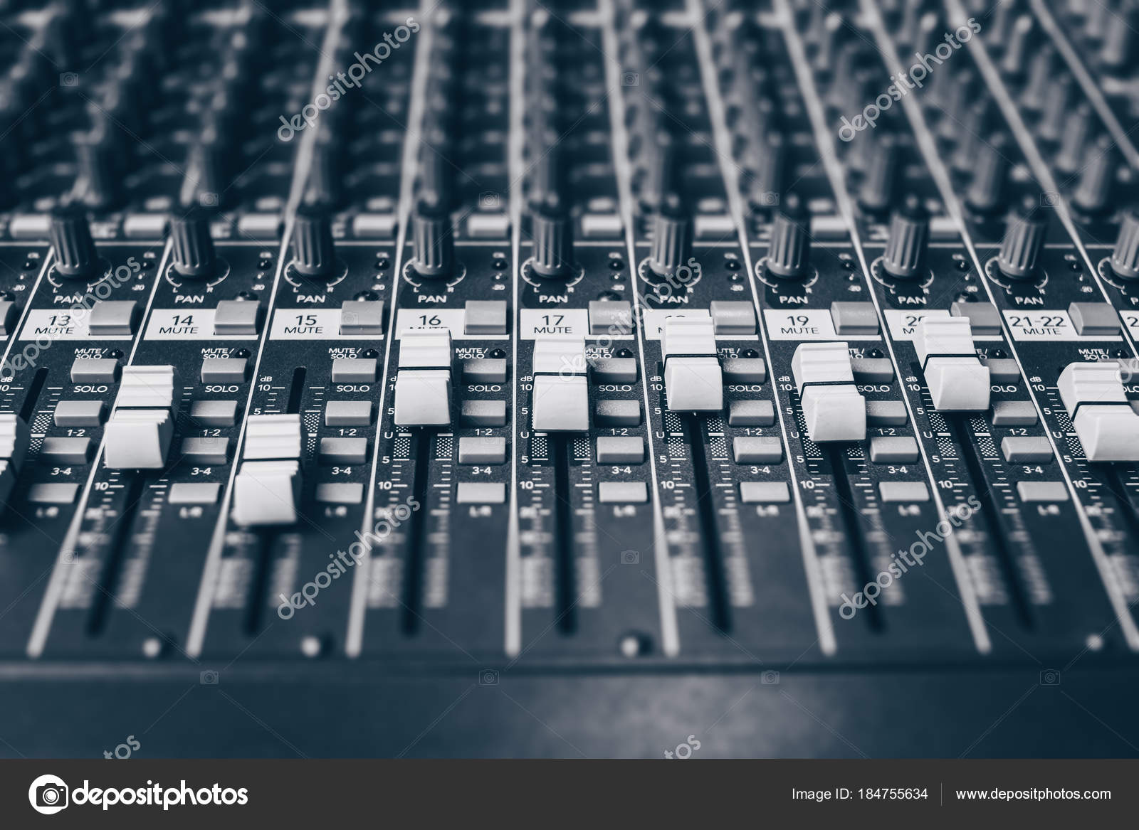 Audio Mixing Console Shallow Dept Field — Stock Photo © princeoflove ...
