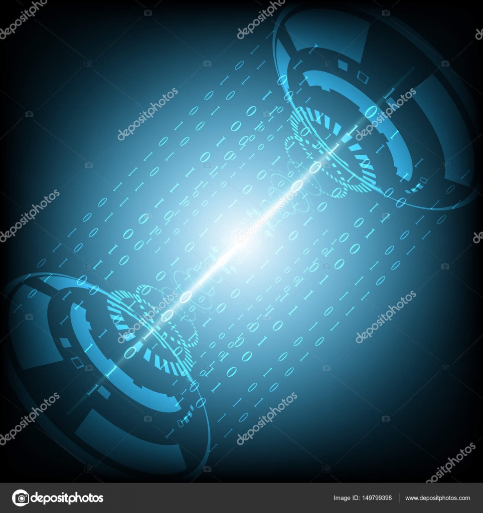 Digital code abstract futuristic technology background vector ...